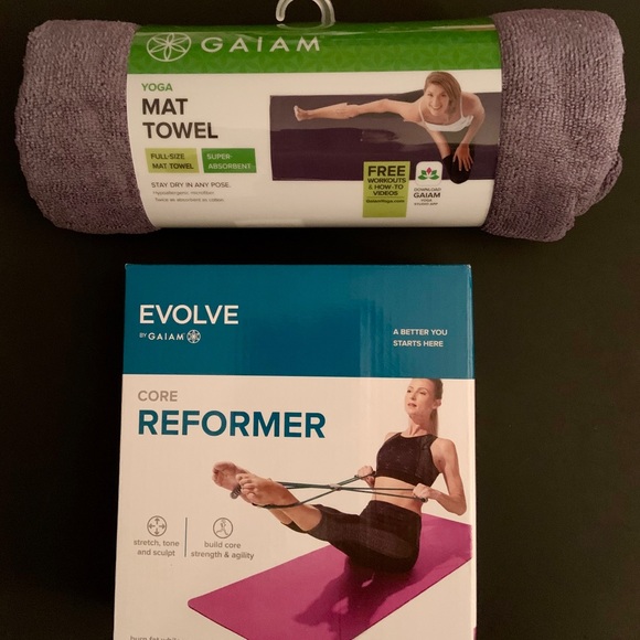 GAIAM | Other | New Gaiam Core Reformer Mat Towel Set | Poshmark